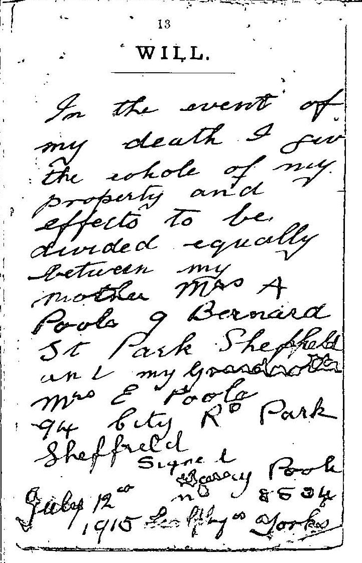 The Execution of Pte Harry Poole 1916