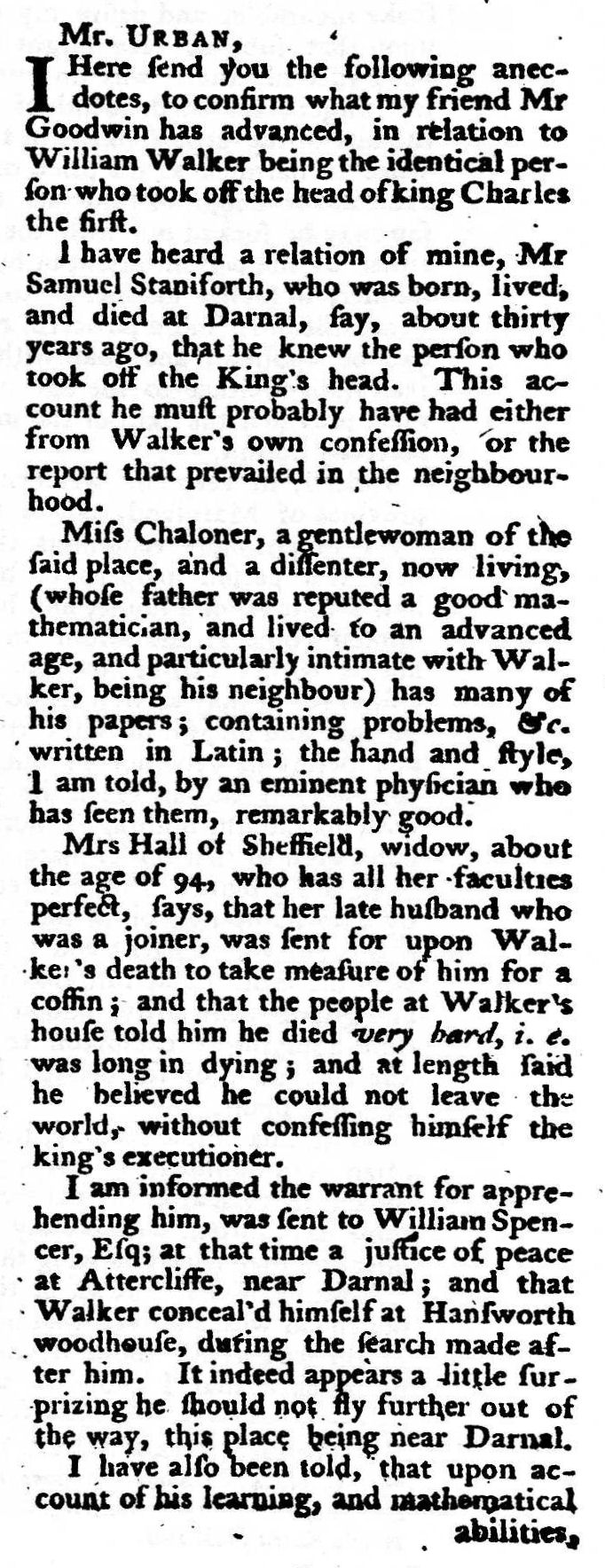Darnall Man executes The King of England - Whitehall 30th January 1649